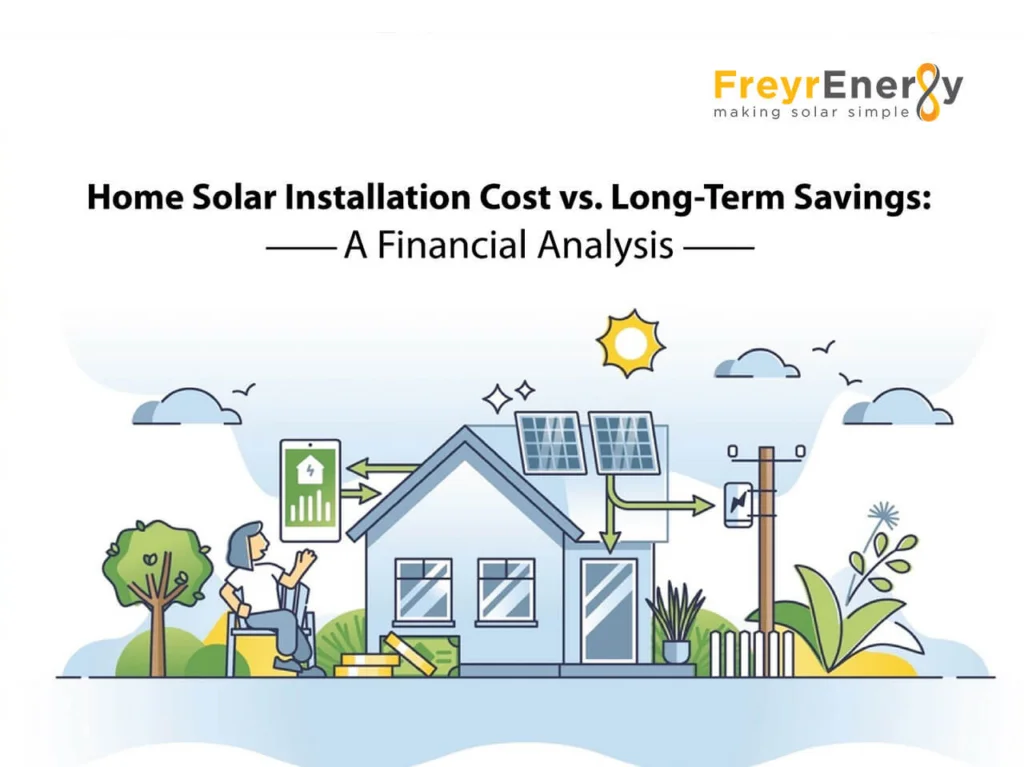 Home Solar Installation Cost vs Long-Term Savings | Freyr Energy